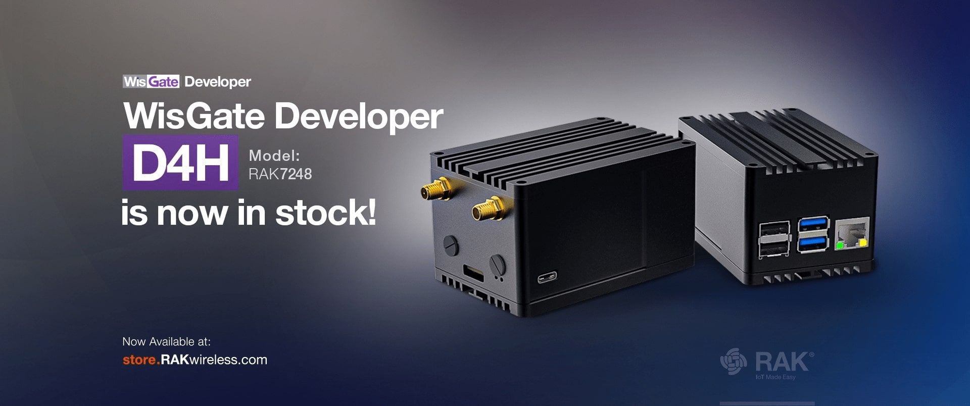 WisGate Developer D4H: LoRaWAN Gateway with Raspberry Pi 4